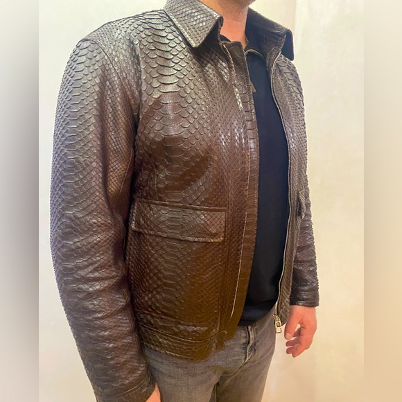 Hermes | Jackets & Coats | Python Leather Jacket | Poshmark